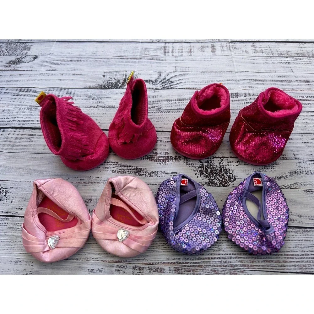 Build-A-Bear | Toys | Build A Bear Workshop Shoes Bundle Pink Sparkle ...
